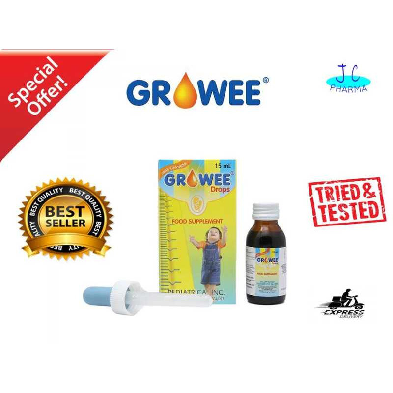 GROWEE B Com A D Vit E Taur Lysine Chol + CGF DROPS 15ml e54 | Shopee ...