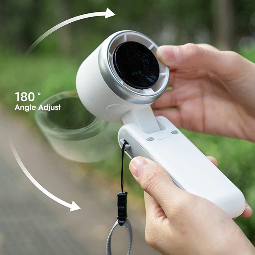 Portable Foldable Turbo Fan 5 Speeds Rechargeable 1200mAh Battery ...