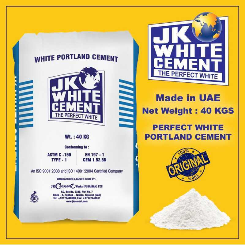 JK White Cement Powder 40Kgs Original Made In UAE High Strength ...