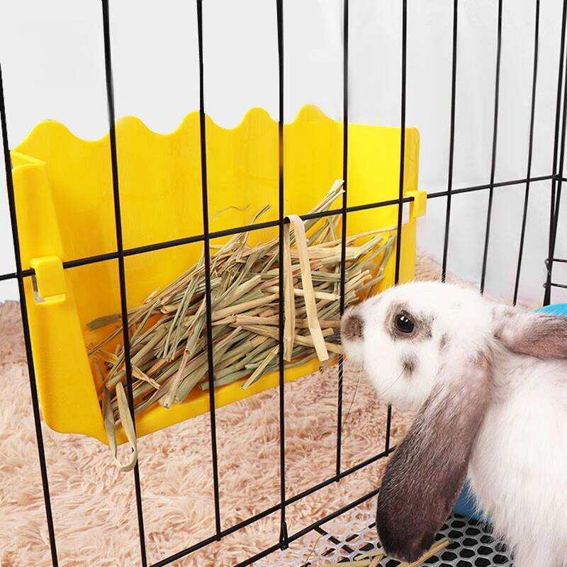 Growing Cage External Feeder Rabbit Rack for Placing Grass | Shopee ...