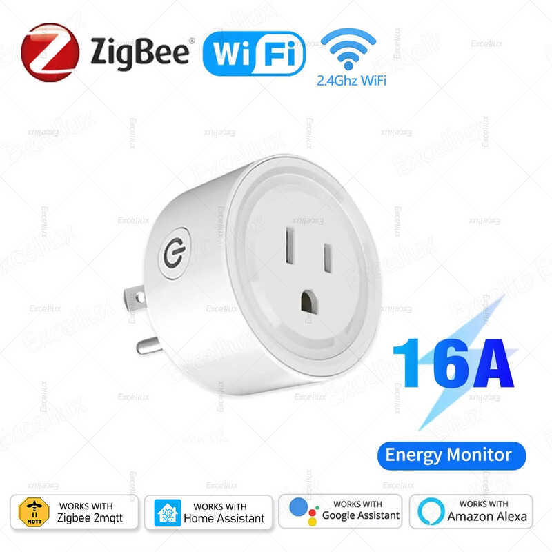 Zigbee 3.0 Smart Socket US Plug 16A With Power Monitoring Timing ...