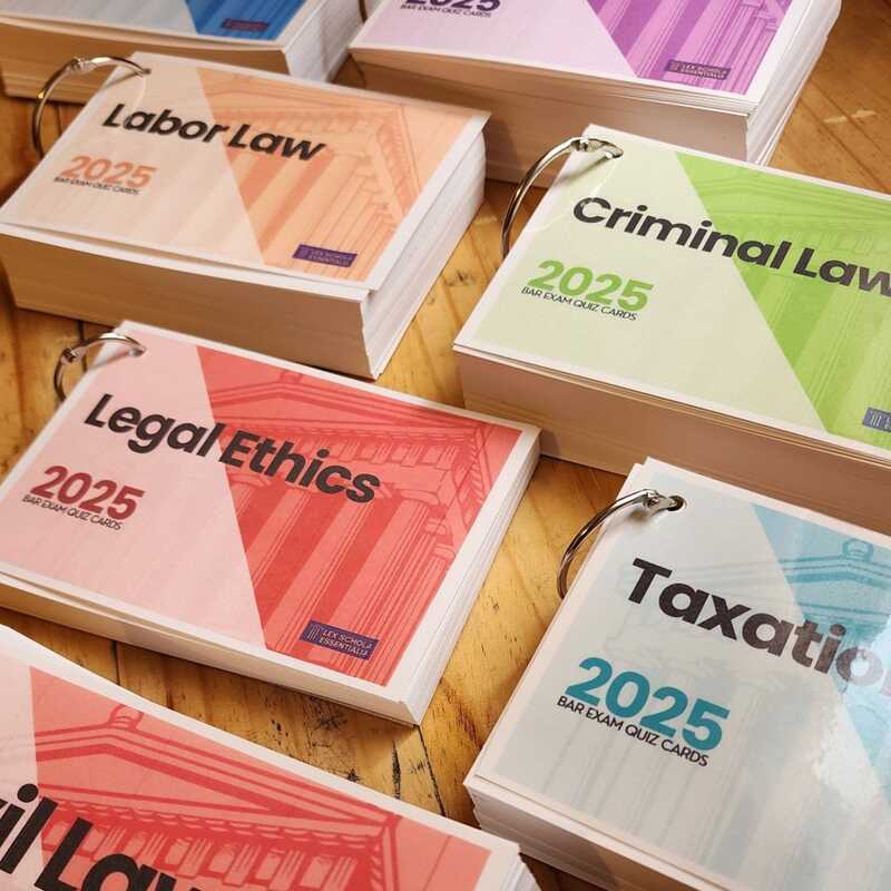 Bar Exam Reviewer Quiz Cards 2025 Syllabus Based 4E7 | Shopee Philippines