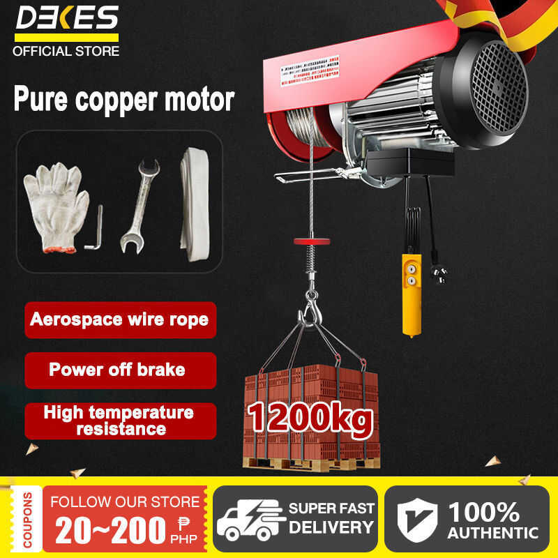 eavy Duty Winch Lifting Engine Ceiling Motor Steel Wire Rope Length 20M ...