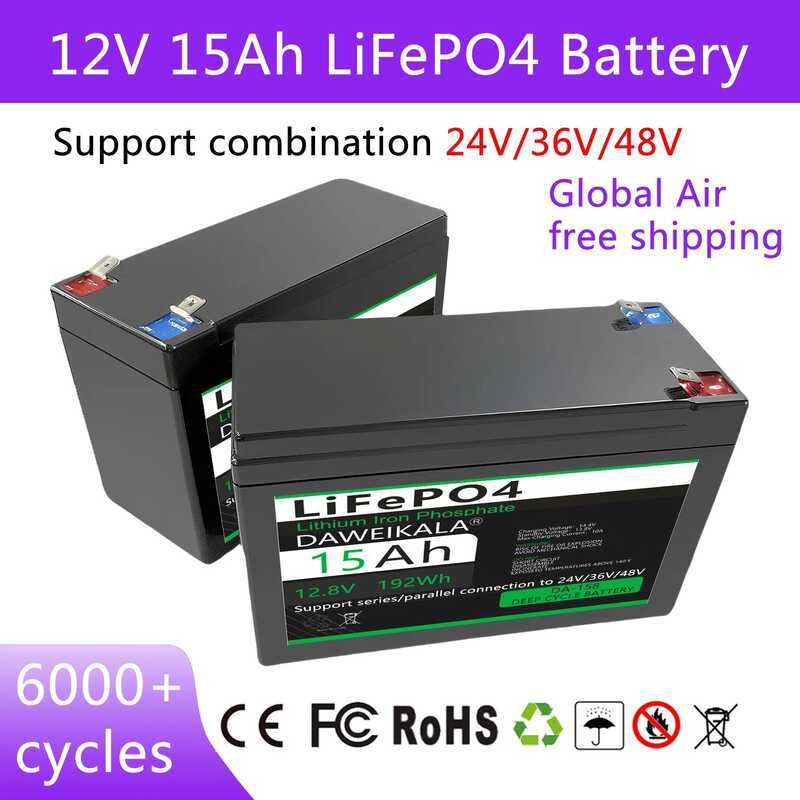 6Ah 2 Fd 12Ah 15Ah 12V Lifepo4 Battery For Kids Car Scooter With Built ...