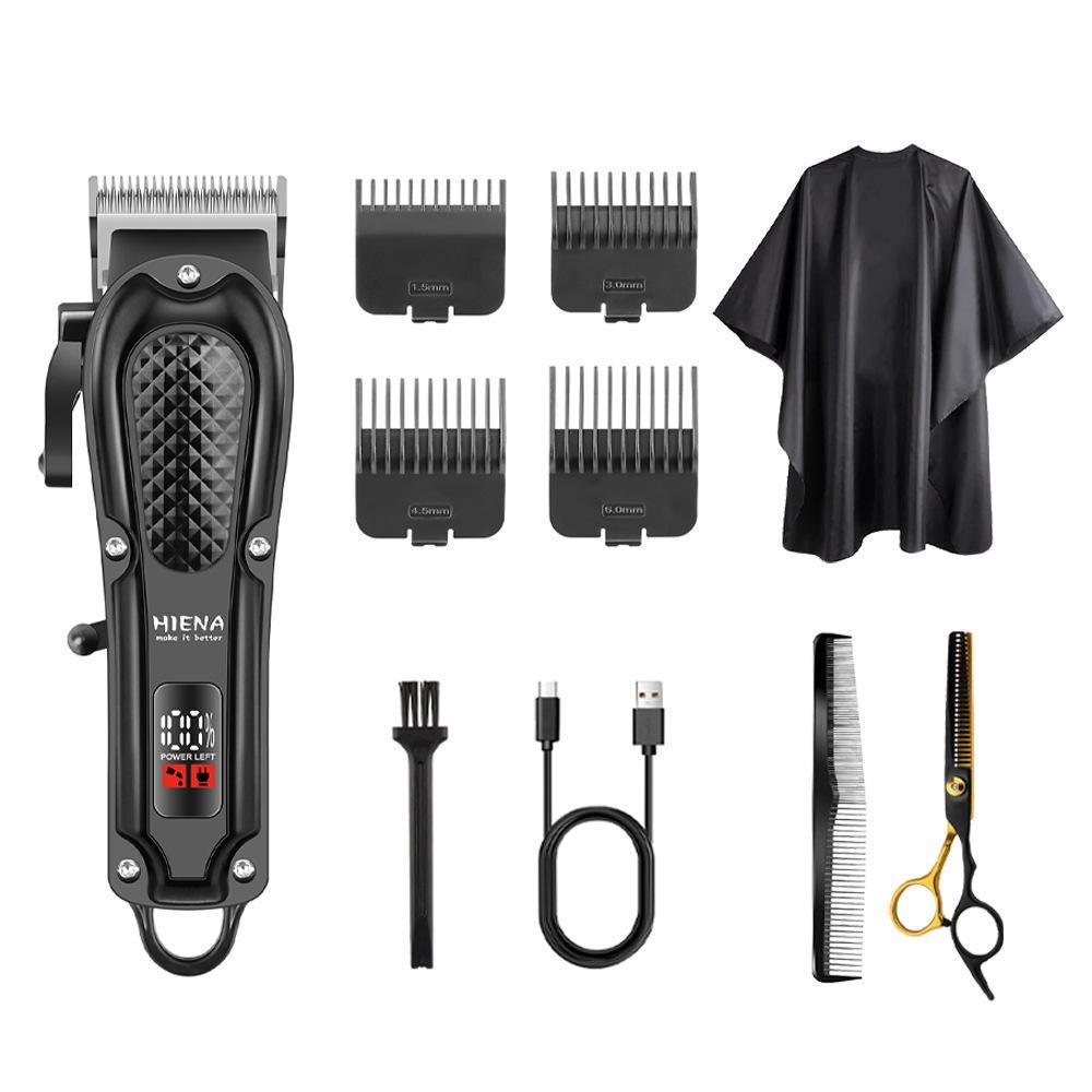 HIENA Professional Hair Clipper Set LCD Display Electric Hair Trimmer ...
