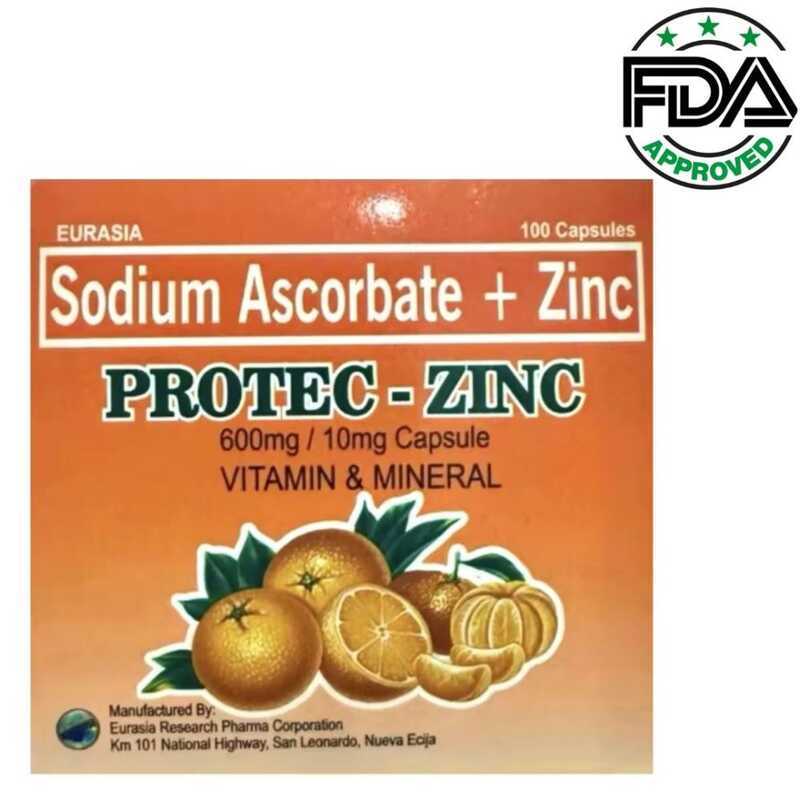 PROTEC ZINC 100 Capsules 600mg / 10mg Capsule Sodium Ascorbate + Zinc ...