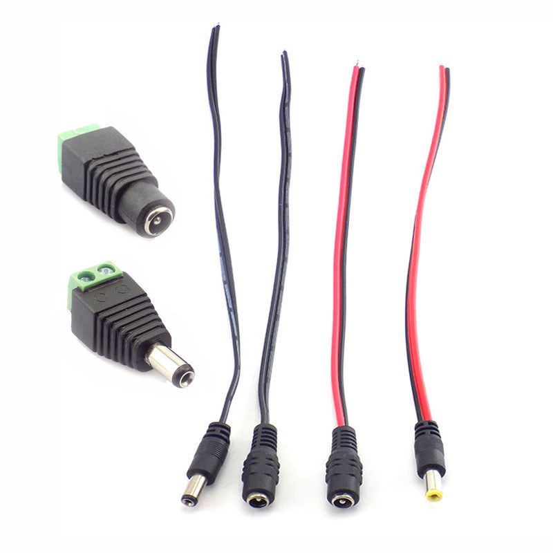 12V DC Power Supply Jack Male Female Plug Connector Wire Adapter Cable ...