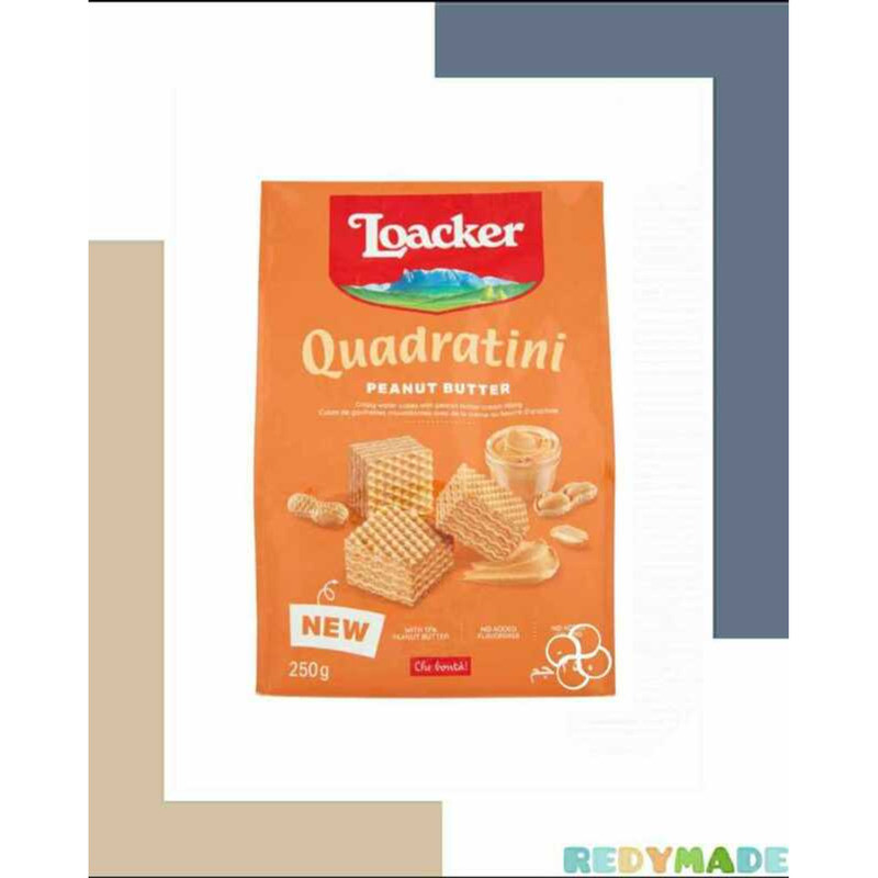 Loacker Quadratini Peanut Butter Wafer 250G Efd | Shopee Philippines
