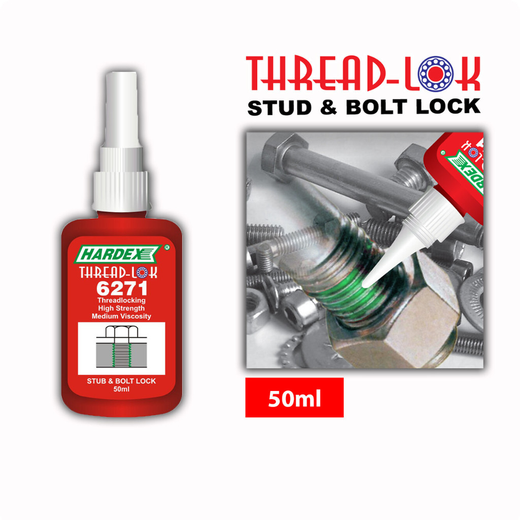 HARDEX TL-6271 Green Stud & Bolt Lock Thread Sealant 10ml High Strength ...