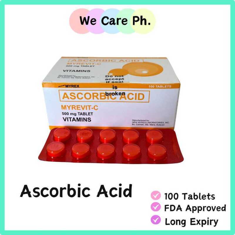 MYREVIT C Ascorbic Acid Vitamin 500Mg For Adults 100S Tablet A80 | Shopee Philippines