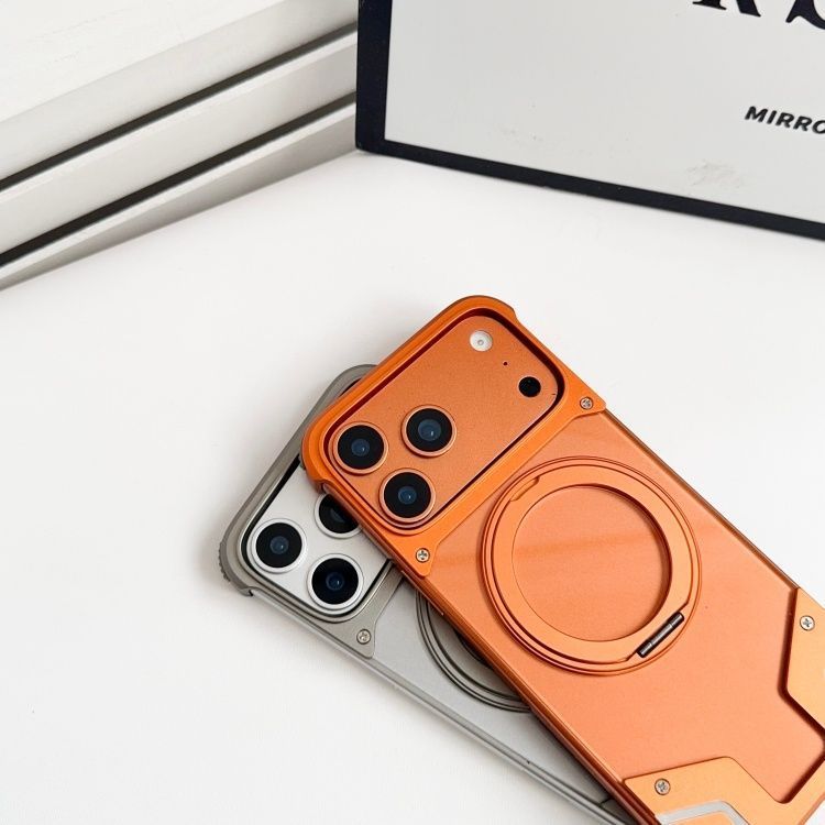 Suitable for 17 Pro Max metal borderless phone case acrylic backboard ...