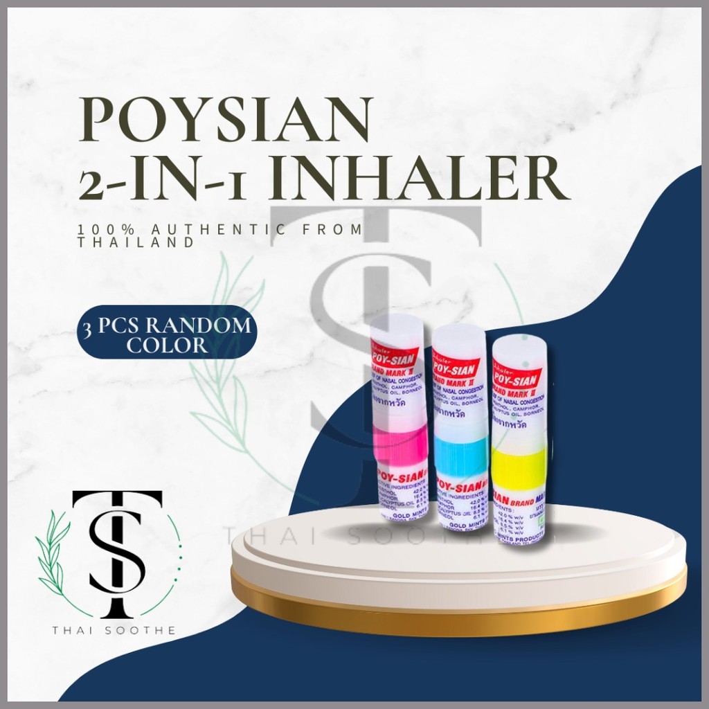 ⚡ [ 1 pc, 3 pcs, 6 pcs ] Poysian 2-in-1 Inhaler Original and Authentic ...