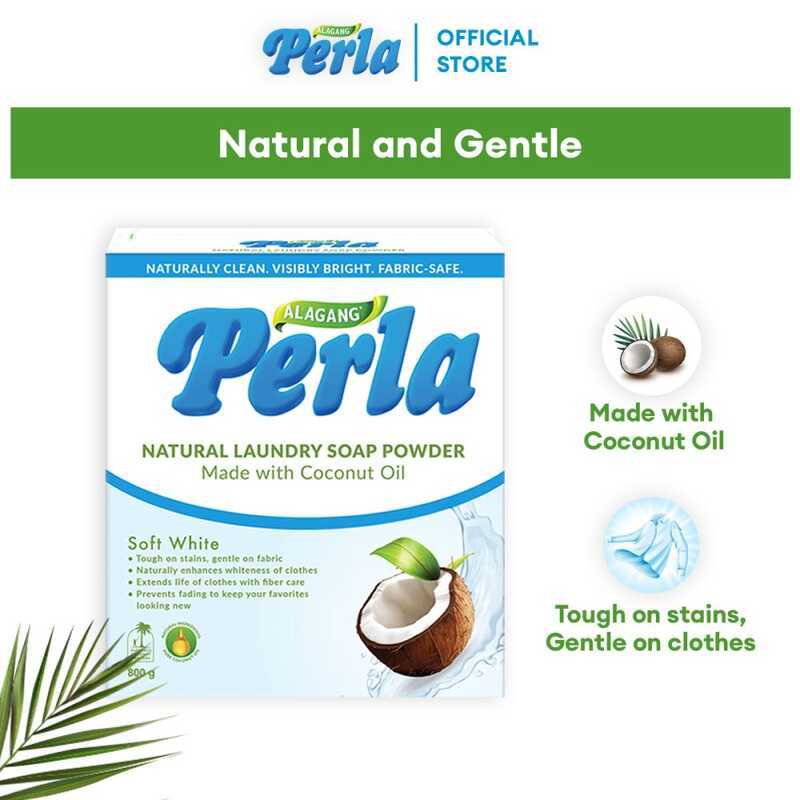 Perla Natural Laundry Soap Powder (800G) | Coconut Oil Hypoallergenic ...