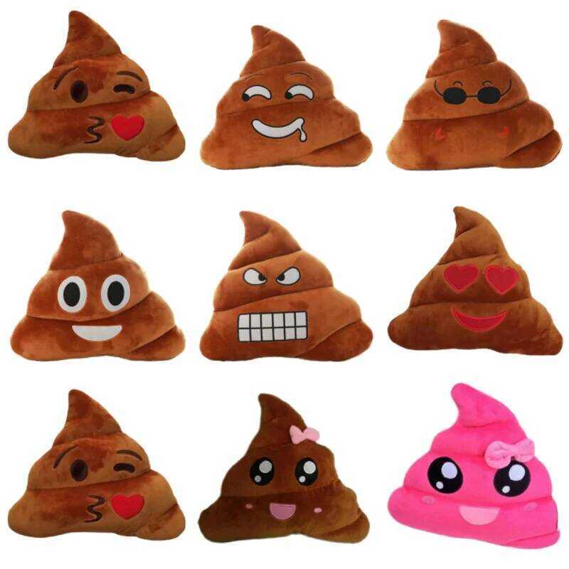28cm Funny Plush Pillow Super Soft Cute Face Expression Shit Doll Poop ...
