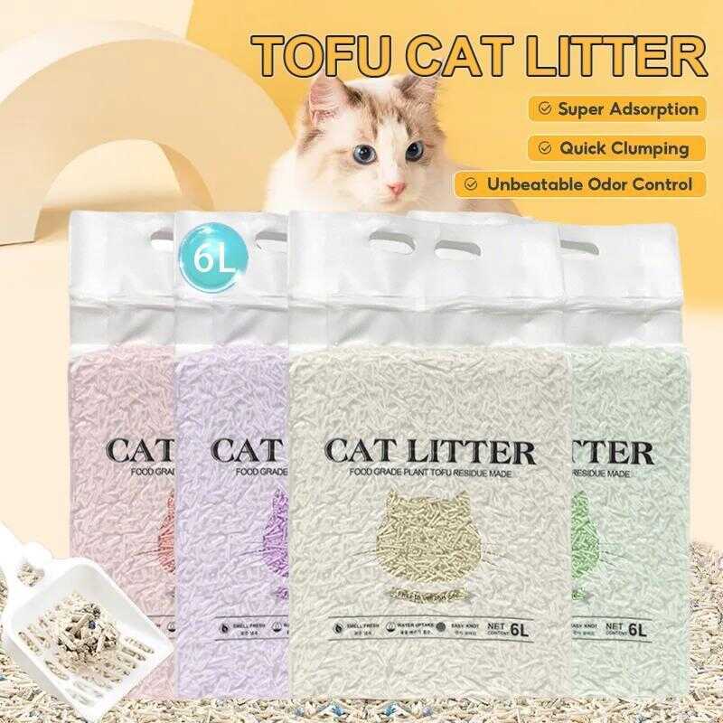 Mixed Cat Litter 6L Food Grade Plant Tofu Residue Made Kitty Toilet ...