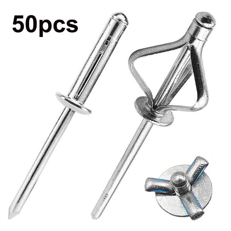 50Pcs Exploding Rivets Pop Rivet Tri-Fold Racing Fasteners Aluminum ...