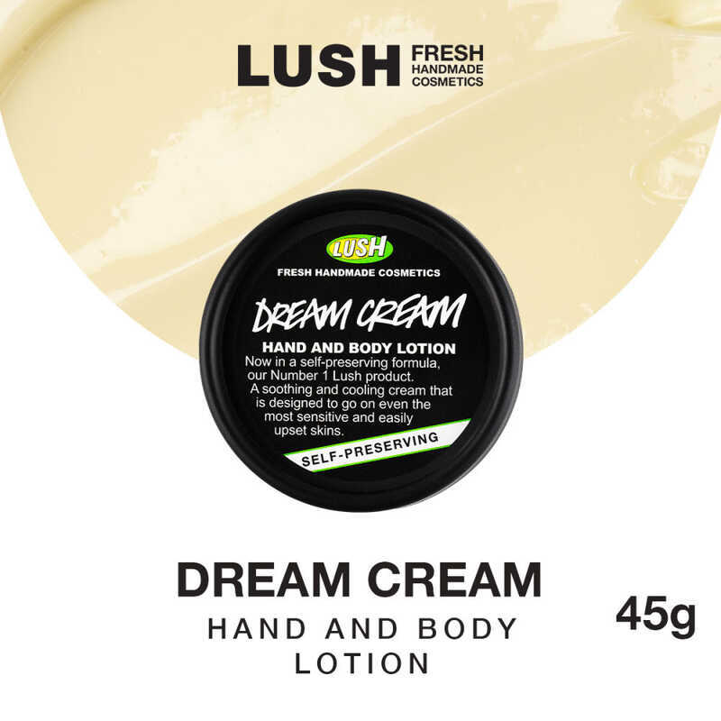 LUSH Dream Cream Self-Preserving Hand & Body Lotion For Calming ...