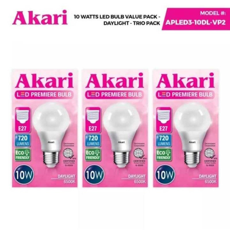Akari 10 Watts LED Bulb Value Pack - Daylight (Apled3-10Dl-Vp2) TRIO ...