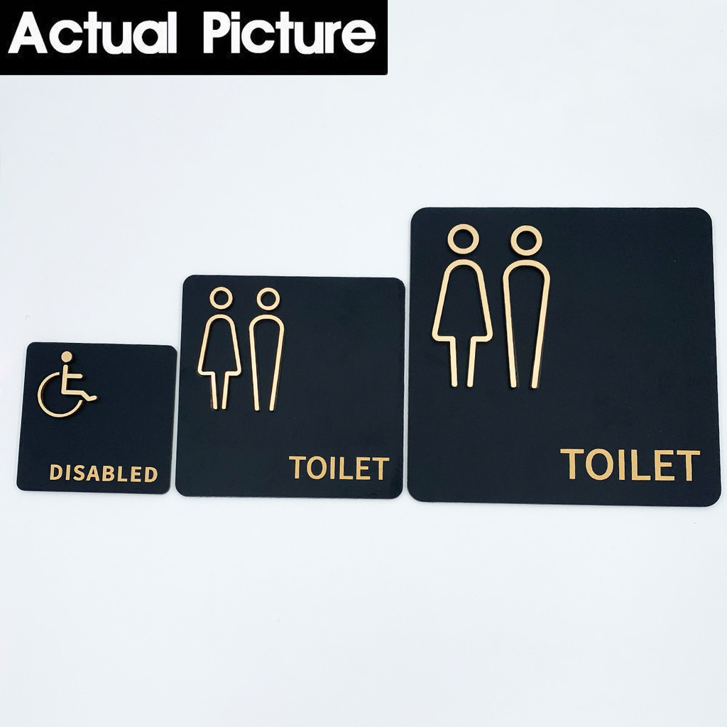 Waterproof Acrylic Toilet Sign Acrylic Toilet Signs Restroom Sign Fade ...