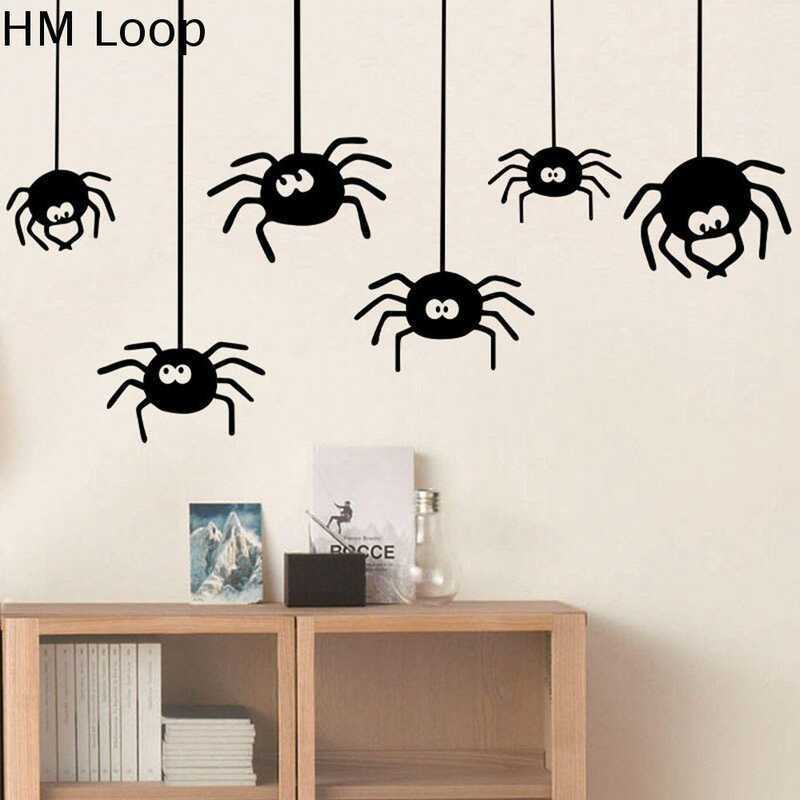 FASHION LOOP Black Funny Window Prank On Wall Spider Sticker Decal ...