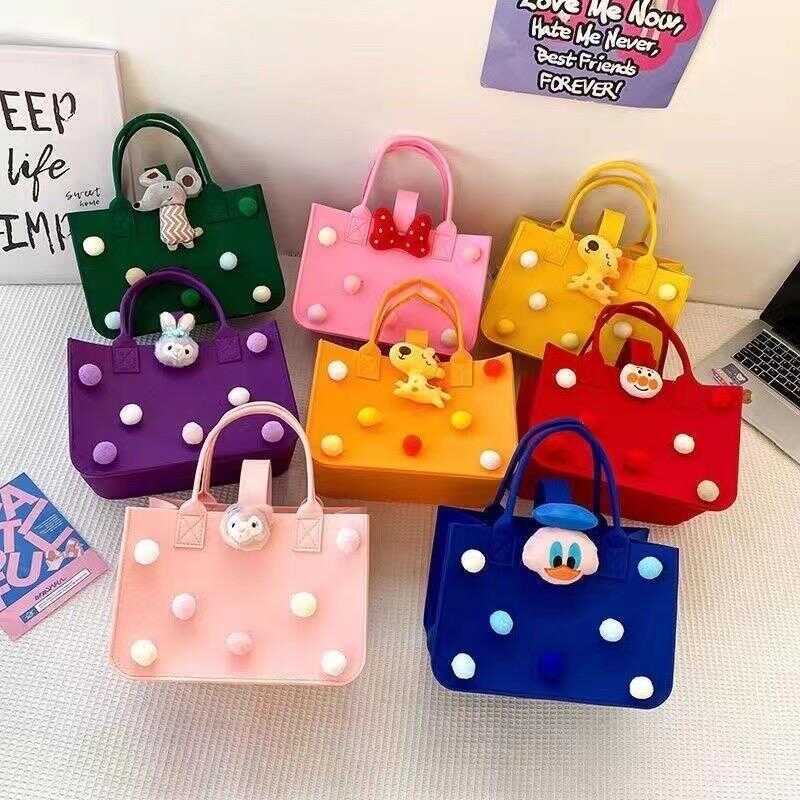Cute Cartoon Felt Material Handbag Mommy Bag Gift Shopping Kids 2E Tote ...