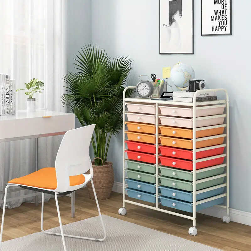 Wheeled Movable Cabinet Multi-layer Drawer Trolley Multi-functional ...