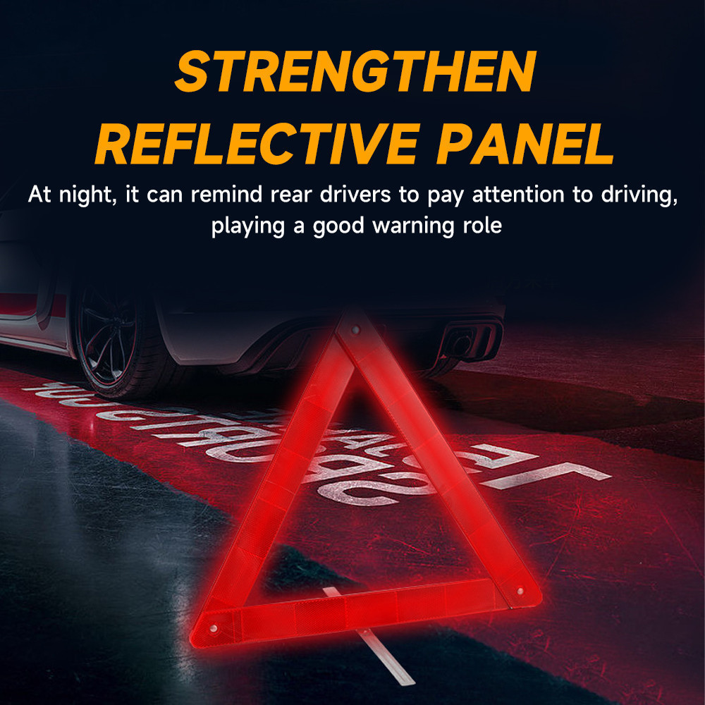 High Visibility Reflective Triangle Warning Device, Emergency Warning ...