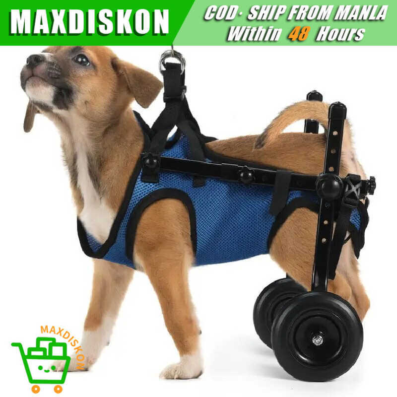 Dog Wheelchair 4 Wheel Dogs Cats Hind Leg Support Aid Cart For Disabled ...