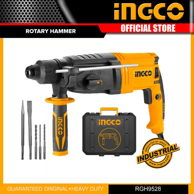 INGCO Industrial SDS Plus Electric Rotary Hammer Chipping Gun 28Mm With ...