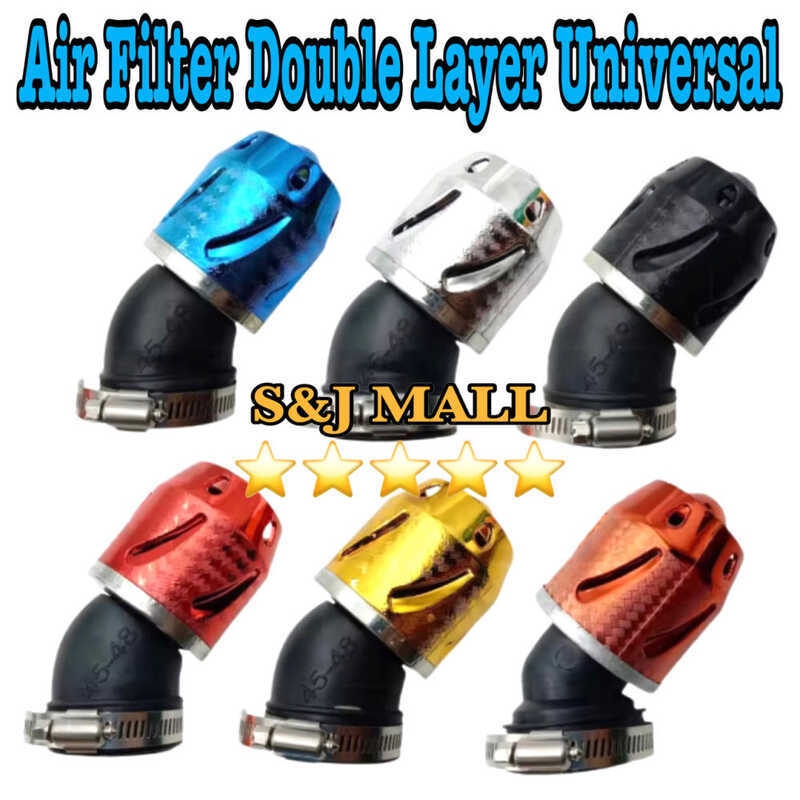 LY Air Filter Double Layer Universal Air Cleaner Filter Elbow For ...