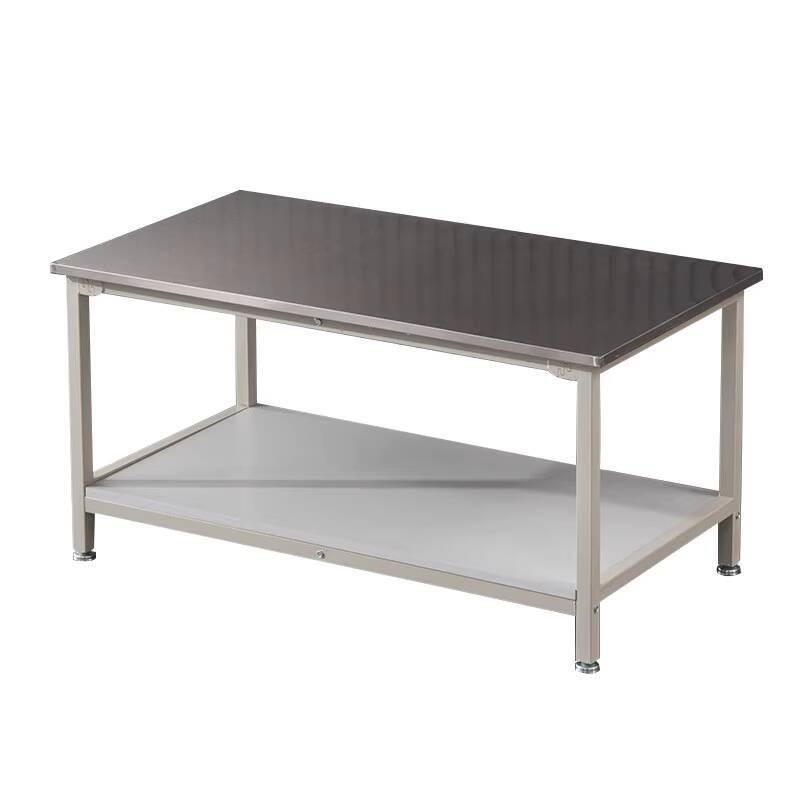 ☑♥ Stainless Steel Workbench Packing Table Double-layer Laboratory Anti ...