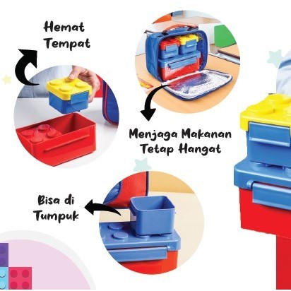 Technoplast Lunch Box Set Big Block Lunch Box Set / Lego Lunch Box ...