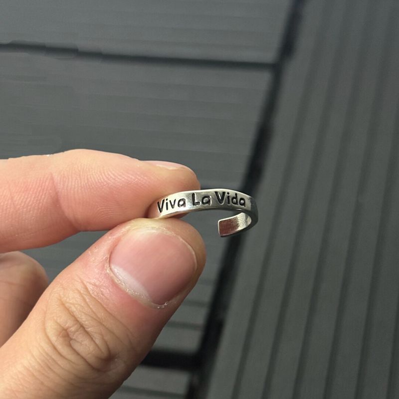 Viva La Vida Adjustable Ring for Men Women Personalized Antique Style ...