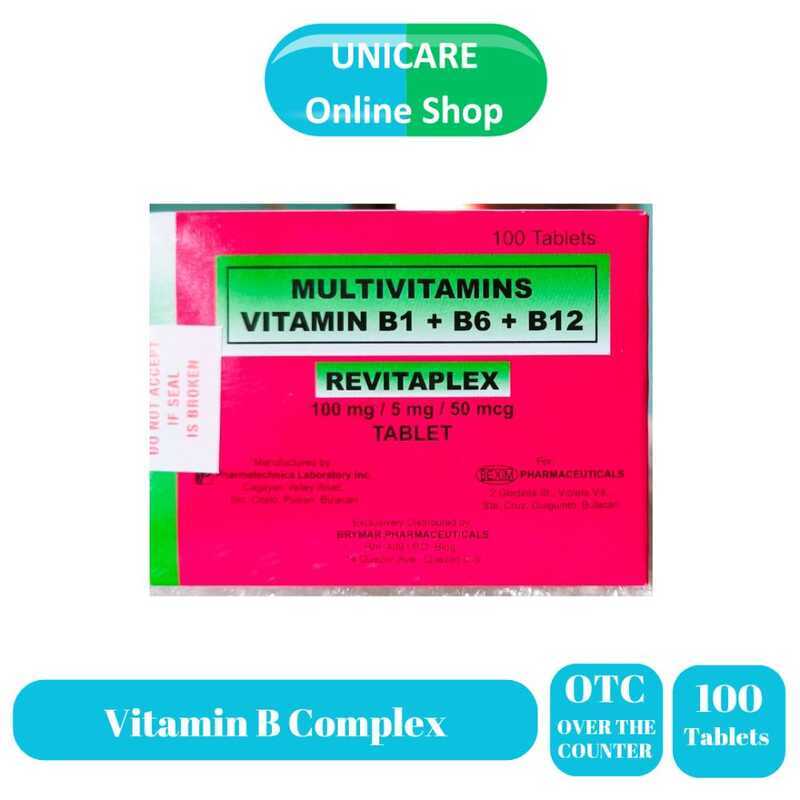 REVITAPLEX Vitamin B Complex 100 Tablets 717 3 Bdc | Shopee Philippines