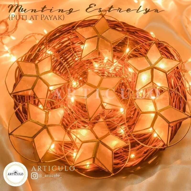 ARTICULO Ornament: All WHITE MUNTING ESTRELYA ( Authentic Capiz White ...