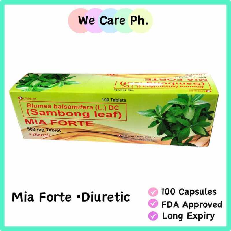 MIA FORTE Sambong Leaf 500mg 100 Tablets| Diuretic 1e2 | Shopee Philippines