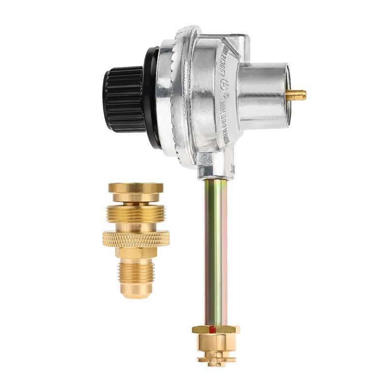 Adjustable Grill BBQ Regulator Valve With 1Lb Brass Adapter Fit For ...