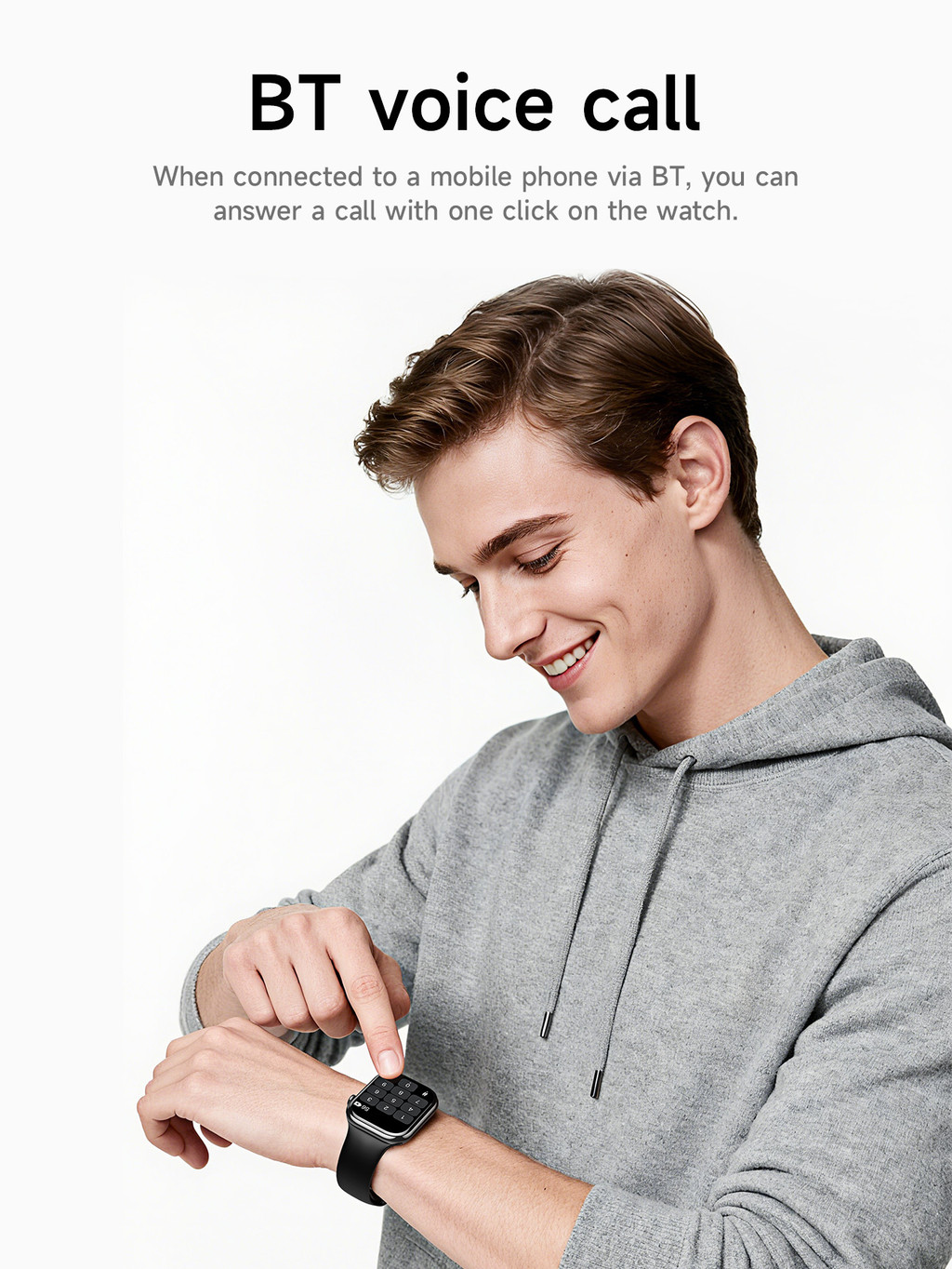 [call version] Hoco Y30 Smart Watch Bluetooth 5.0 Men Sports Fitness ...