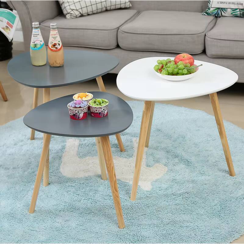Modern Minimalist Triangle Sofa Side Table Tea Fruit Snack Bedside ...
