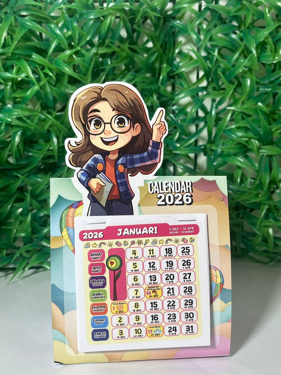 MINI CALENDAR STANDEE 2026 Boleh Custom Standee Comel & Cute! | Shopee ...