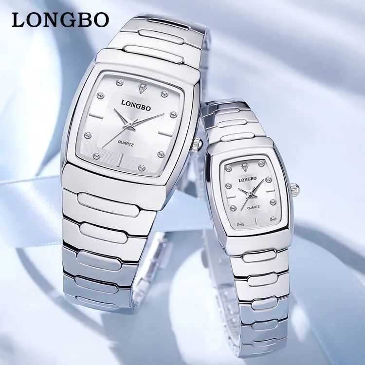 quare Longbo Steel Band Couple Quartz Watches Waterproof Men's Women's ...