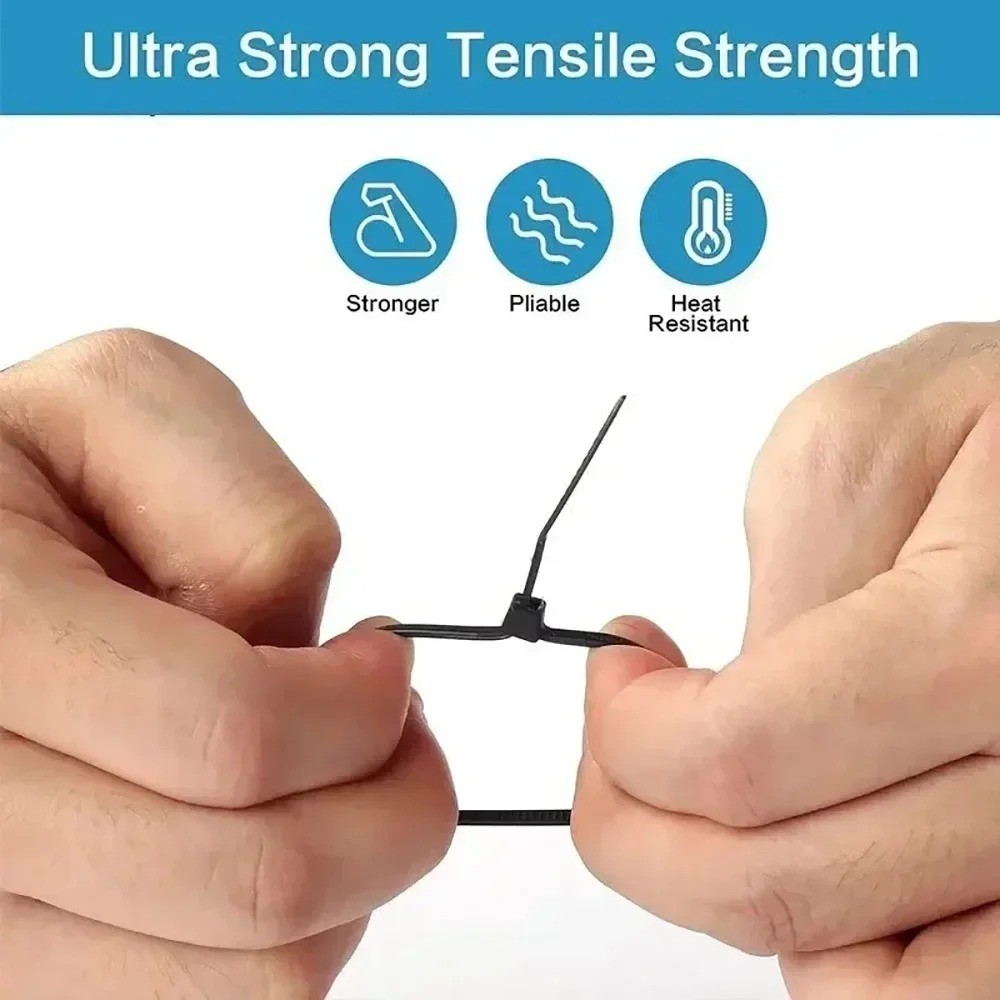 600Pcs Multicolor Self-Locking Nylon Cable Tie Quickly Bundle Plastic ...