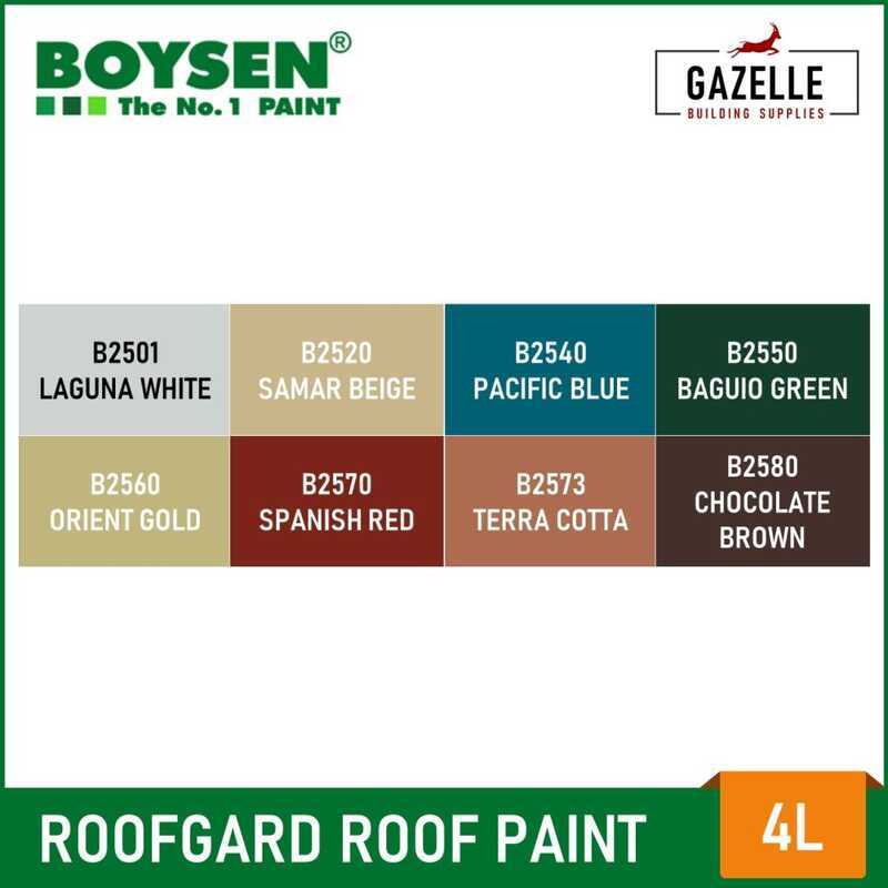 Boysen Roofgard Roof Paint - 4L / 16L 8 Colors Baguio Green, Spanish ...