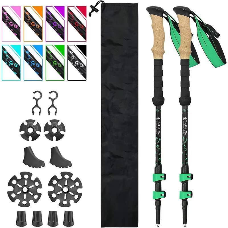 Goodwin Carbon Fiber Walking Sticks Telescoping Self Defense Hiking ...