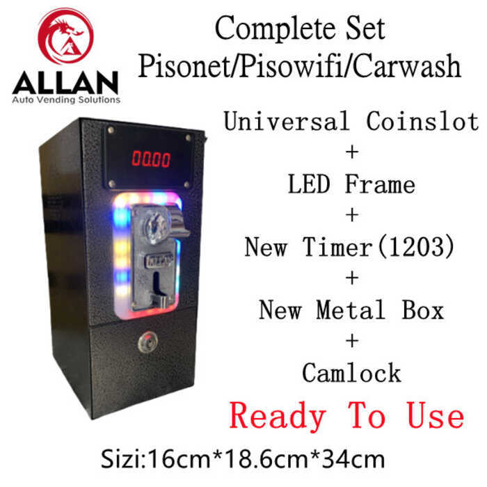 353 ALLAN Complete Metal Box For Pisonet / Piso Wifi /Pisowifi Carwash ...