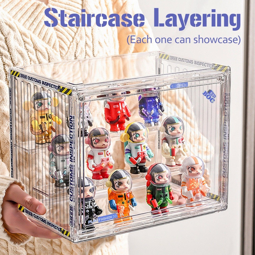 Clear Acrylic Display Case 3 Tier Adjustable Display Stand with ...