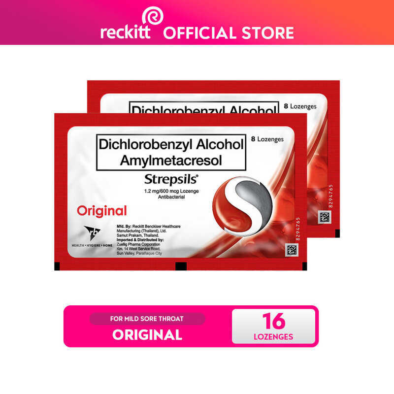 Strepsils Original Medicine Lozenges Pack Of 8S For Sore Throat And ...