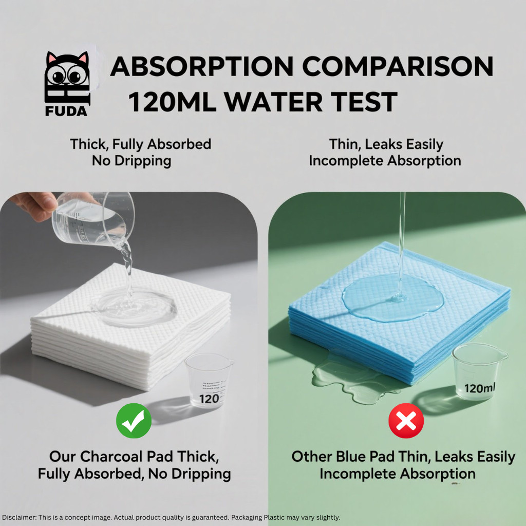 FUDA Dog Training Pad Pet Wee Pee Poop Pads Urinal Disposal with Bamboo ...