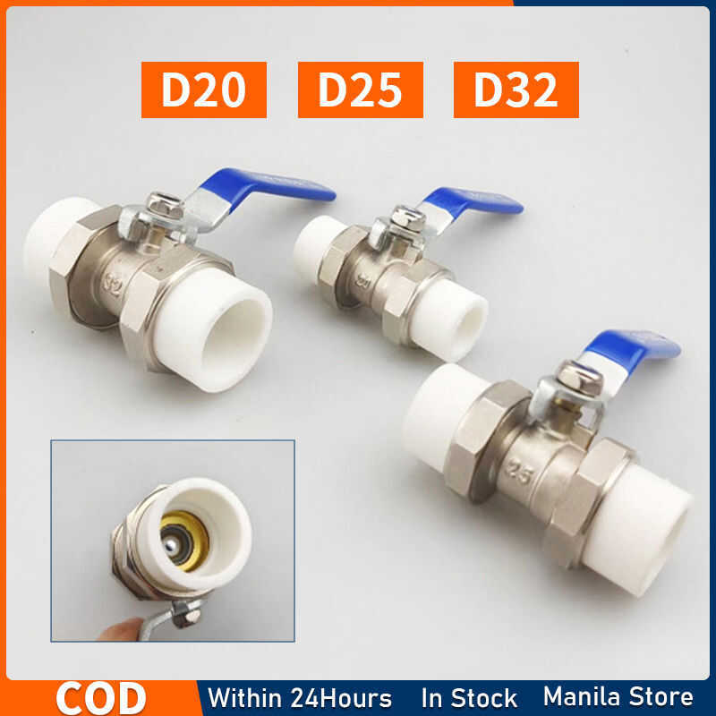 95 Brass Ball Valve Shut Off Switch Dn20 Dn25 Dn32 PPR Double Union ...