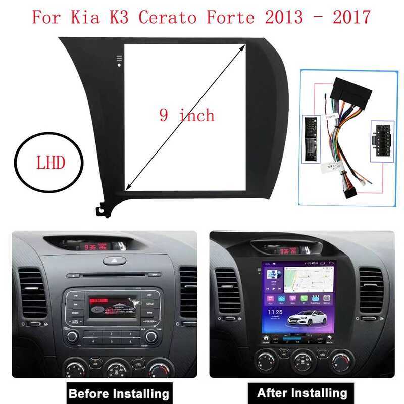 2 9.7 Din Head Unit Car Radio Fascia For Kia K3 Cerato Forte 2013 ...